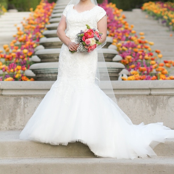 Liz Simons | Dresses | Mermaid Sweetheart Lace Wedding Dress | Poshmark